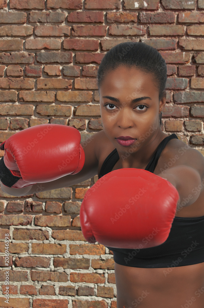 Black woman boxer Stock Photo | Adobe Stock