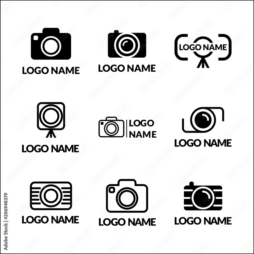 camera logo vector icon illustration Stock Vector | Adobe Stock