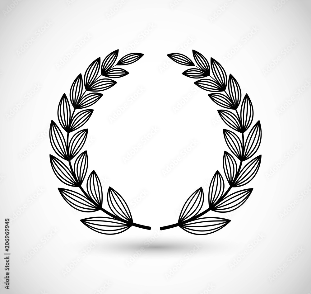 Laurel vector icon Stock Vector | Adobe Stock
