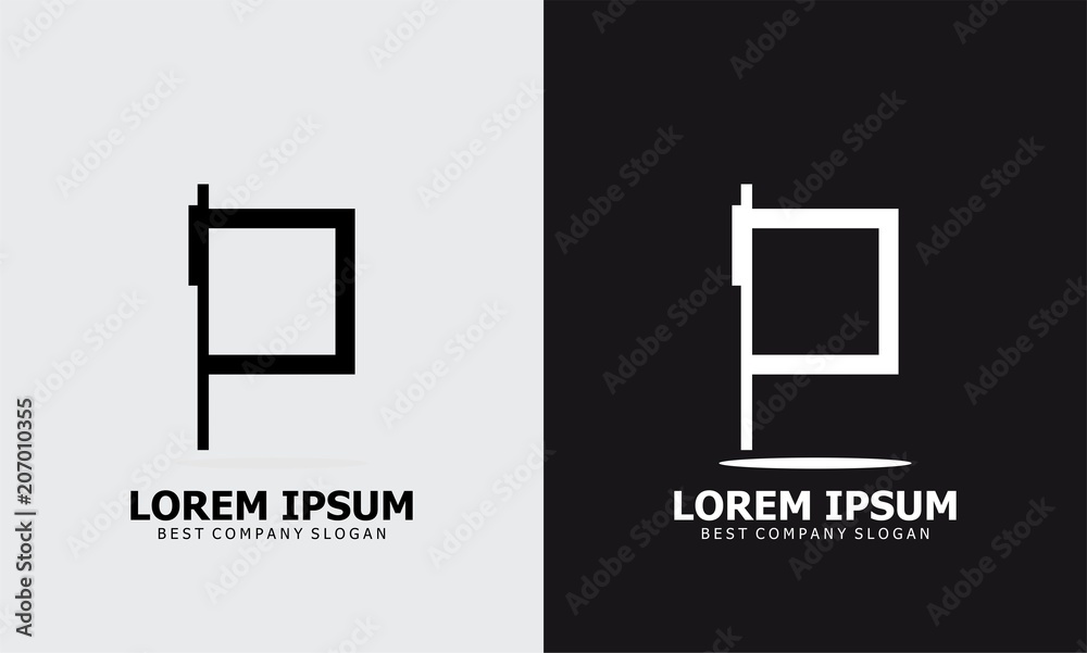 letter p architect logo Stock Vector | Adobe Stock