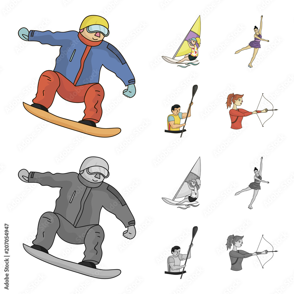Olympic Snowboard Cartoon