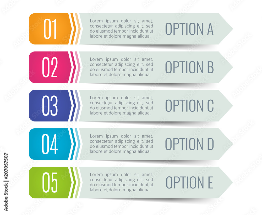 Vector elements for Infographics design. List for diagram, workflow ...
