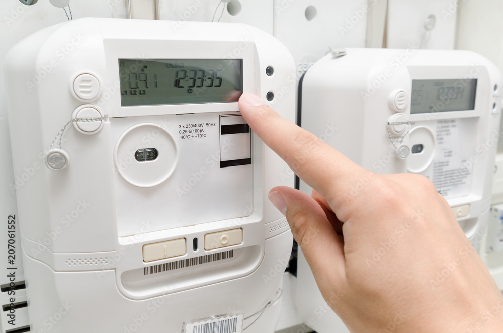 Electric energy meter Stock Photo | Adobe Stock
