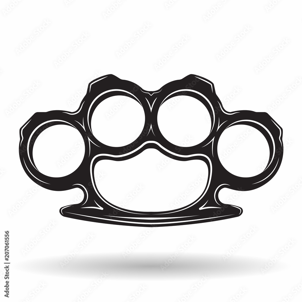 Brass knuckles sign Stock Vector | Adobe Stock