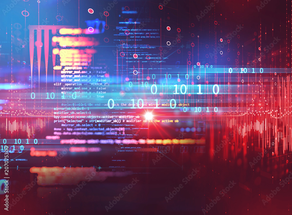 Programming code abstract technology background of software developer ...