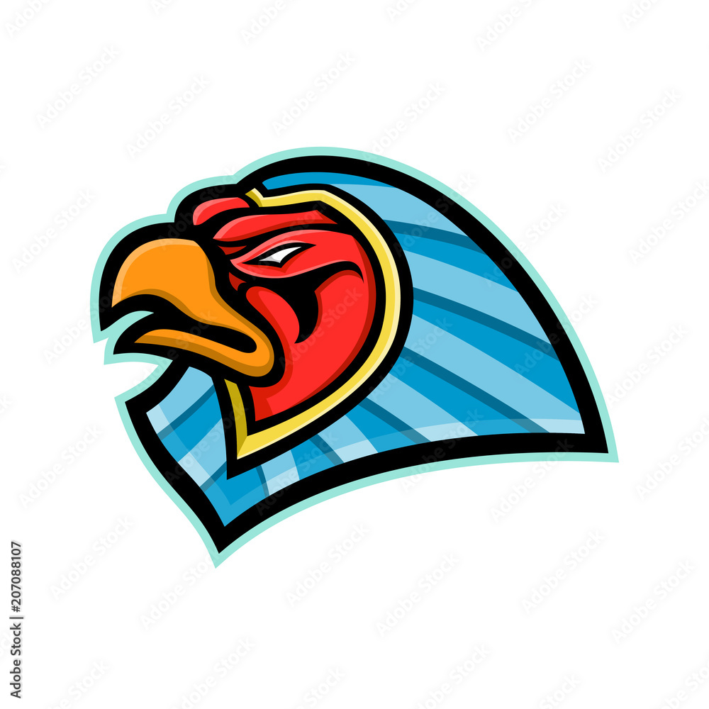 Mascot icon illustration of head of Ra, an ancient Egyptian sun god ...