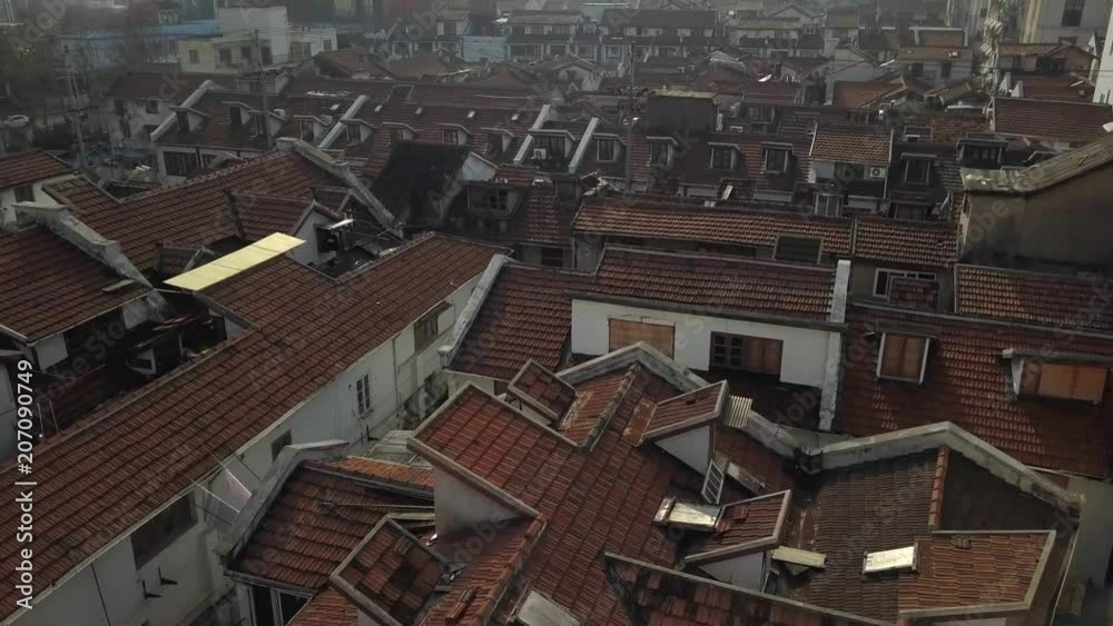 Helicopter Forward Red roof tile old details Alternative Shanghai ...