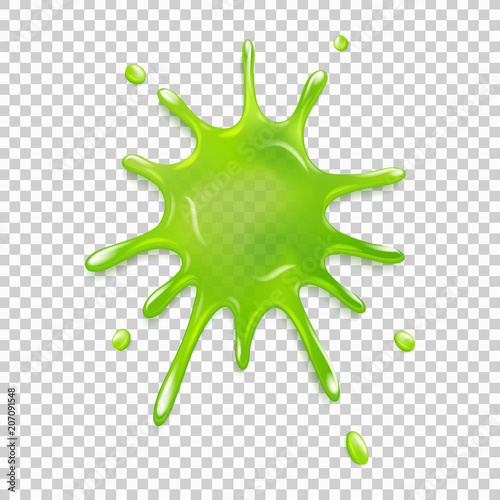 Realistic green slime. Illustration isolated on transparent background ...