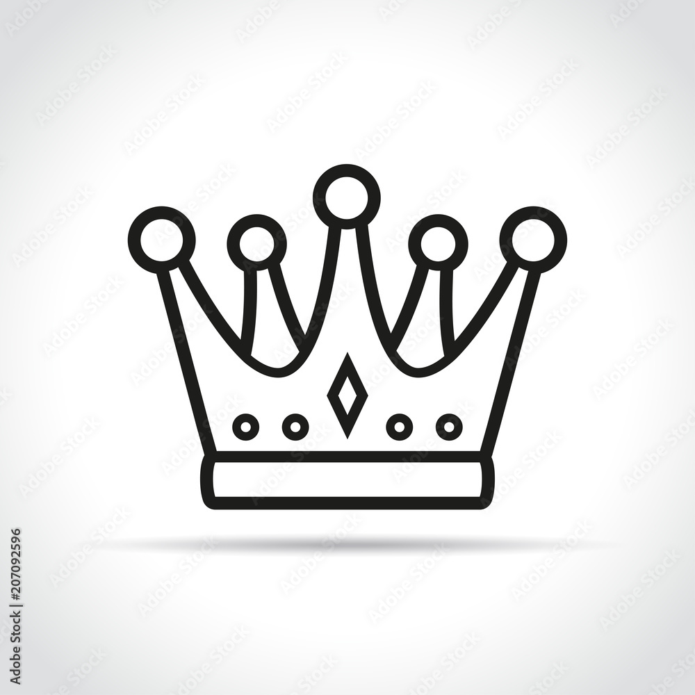 crown icon on white background Stock Vector | Adobe Stock