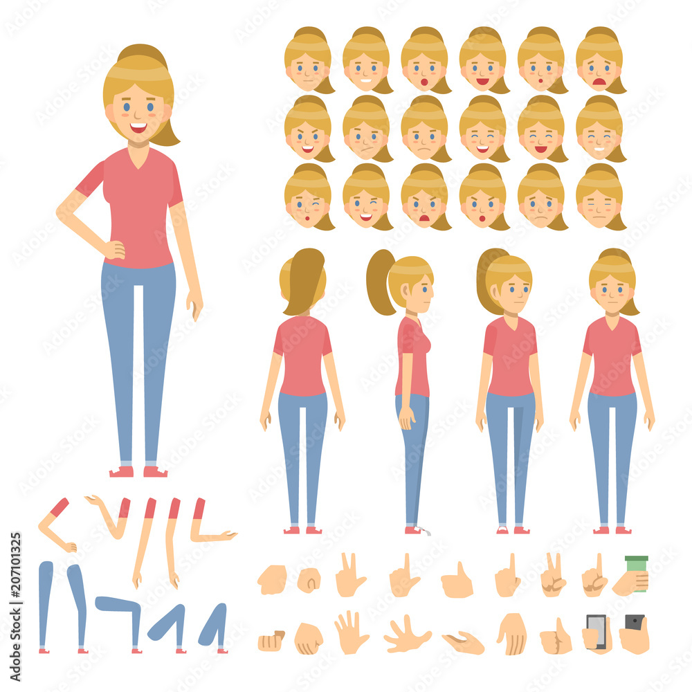 Set character people vector illustration Stock Vector | Adobe Stock