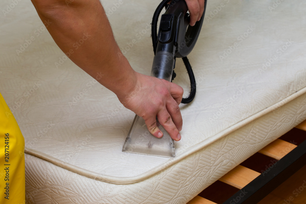 dry cleaning of a mattress Stock Photo | Adobe Stock