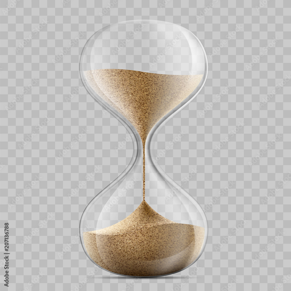sandglass on a transparent background Stock Vector | Adobe Stock