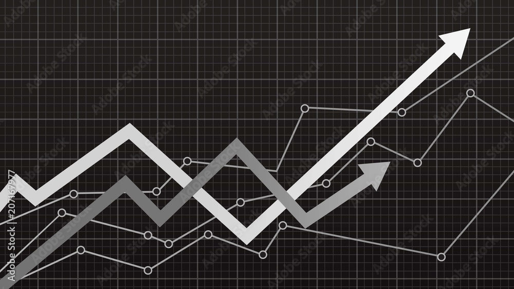 Stock market graph with arrows Stock Vector | Adobe Stock