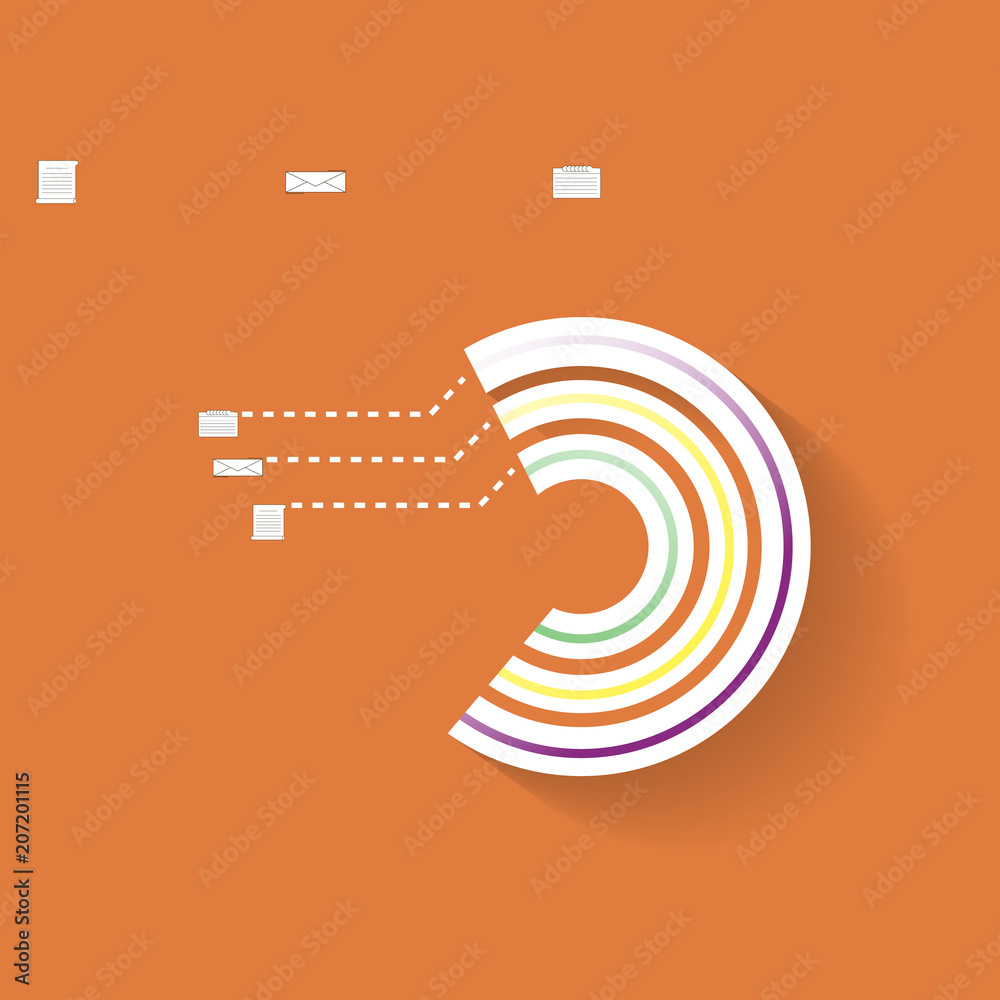 infographic without text/The figure shows an infographics for three ...