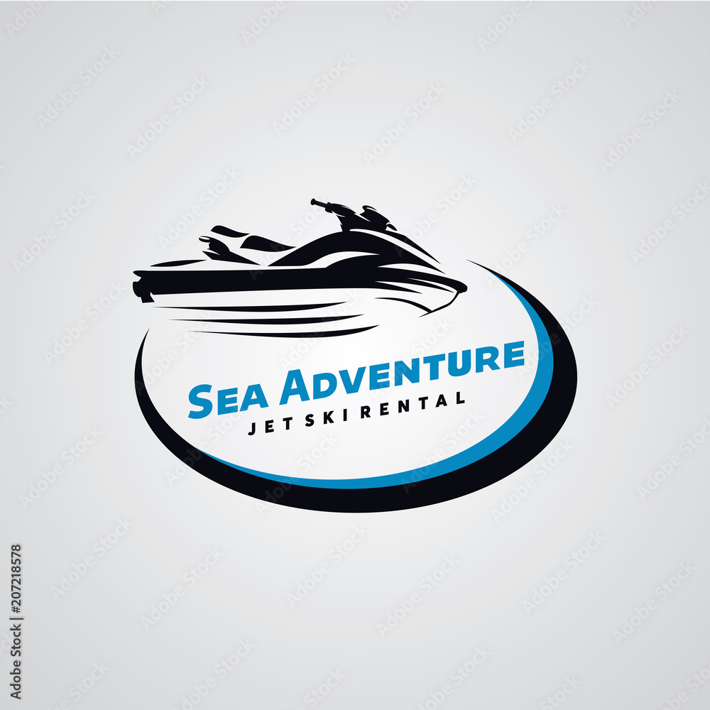 Jet Ski Logo Designs Template Stock Vector | Adobe Stock