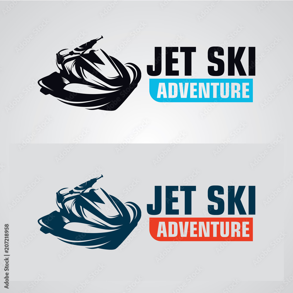 Jet Ski Logo Designs Template Stock Vector | Adobe Stock