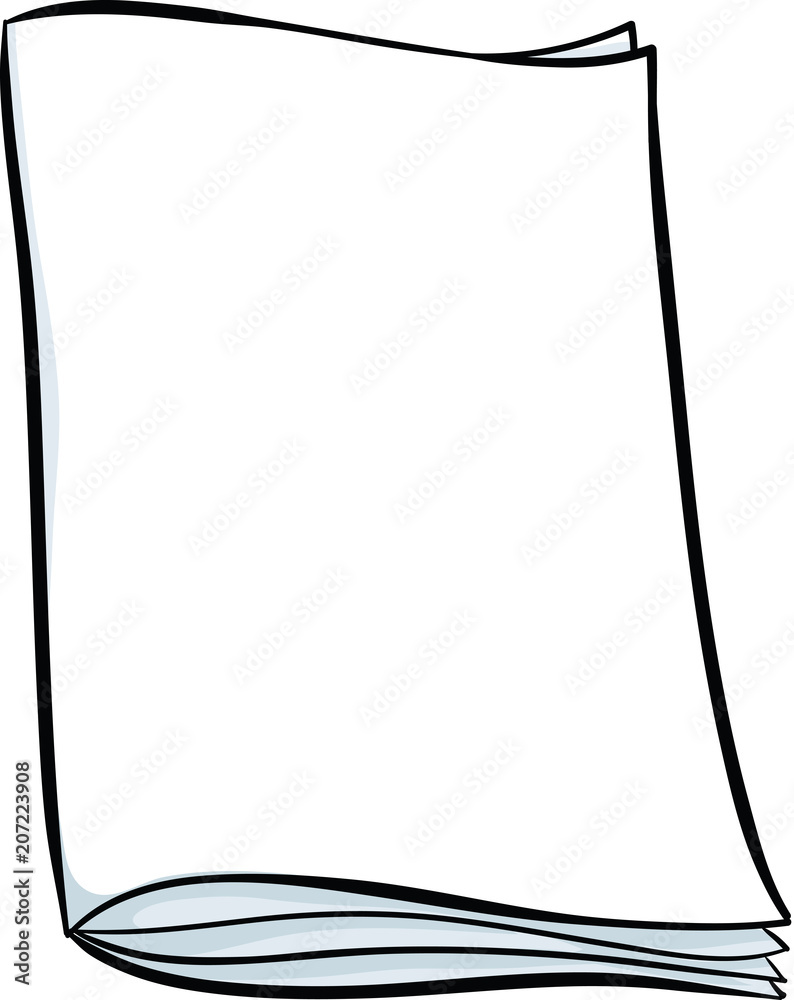 A blank cartoon loose paper booklet with white pages. Stock Vector ...