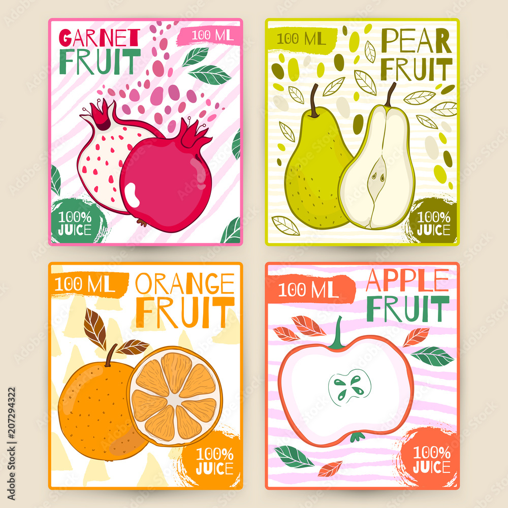 Label Drawing Of Juice