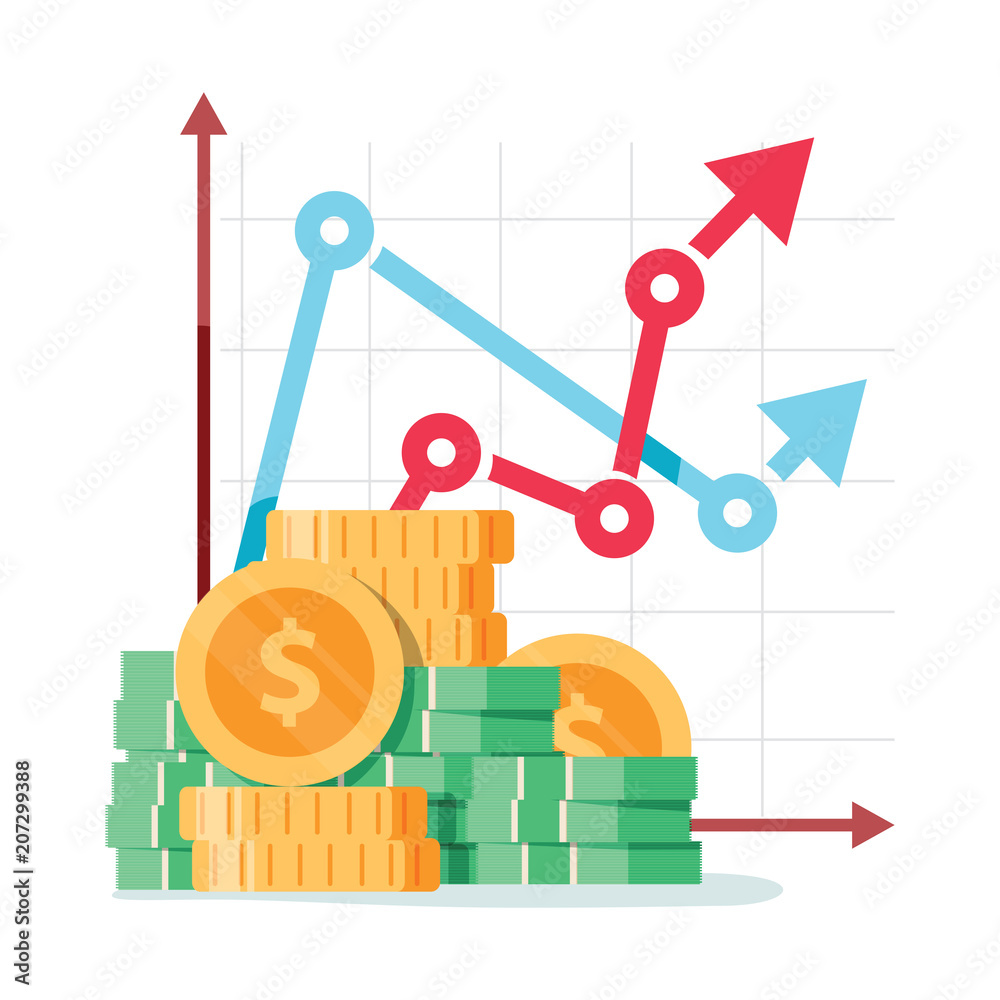 Pay rise business vector concept. Career ladder of money, salary ...