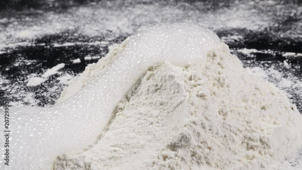 Chemical Reaction Texture Of Bubbling Powder. Experiments in the ...