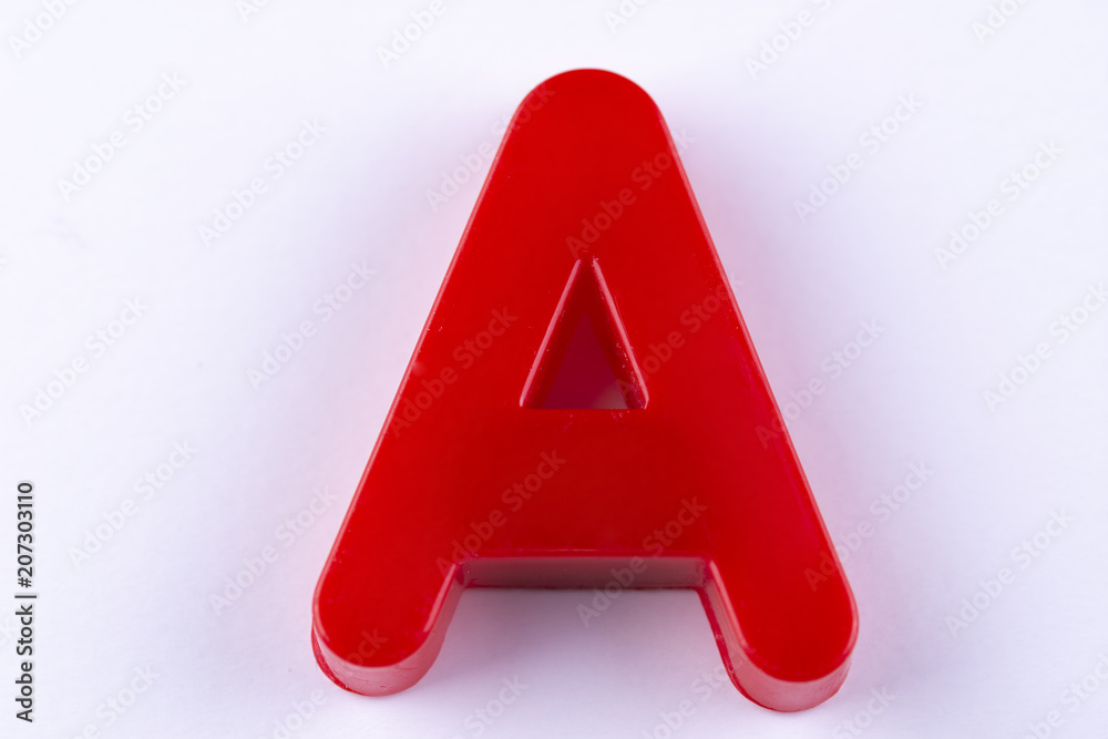 letter A uppercase alphabet isolated made of plastic on white ...
