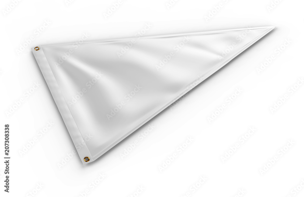 Blank Boat Flag and Yacht Flag for Design Presentation. 3d render ...