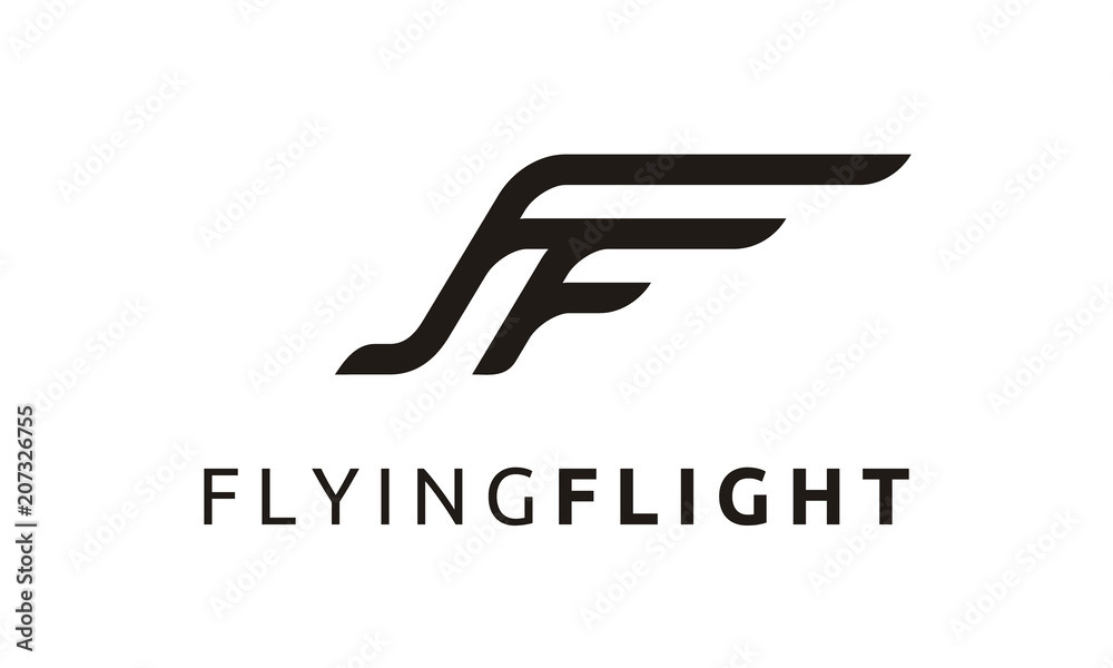 Initial / Monogram FF for Plane / Flying Flight logo design inspiration ...