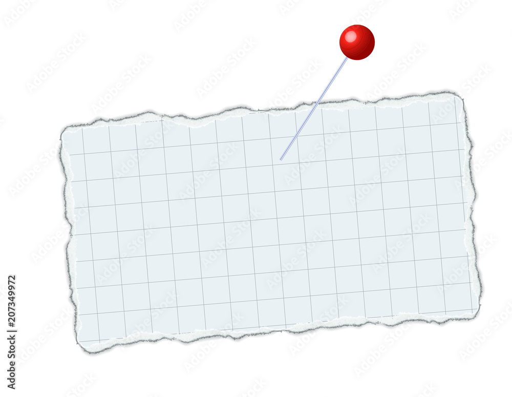 Paper Raggy Badge Blank Mockup - Vector Pinned Tattered Checkered ...