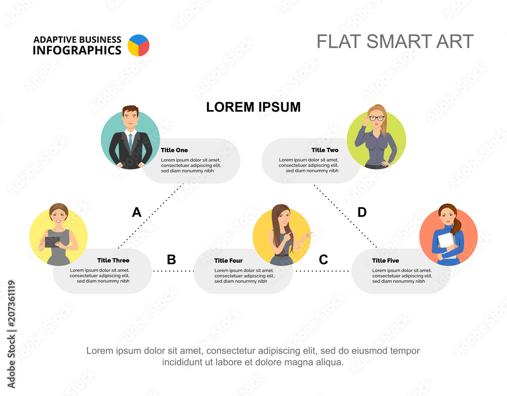 Processing chart slide template. Business data. Graph, chart, design ...
