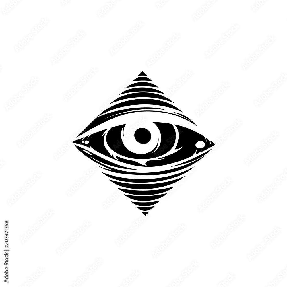 all seeing eye theme logo template Stock Vector | Adobe Stock