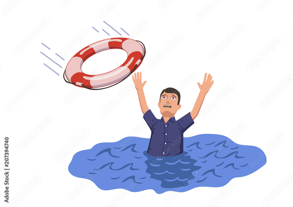 Drowning Person Clip Art