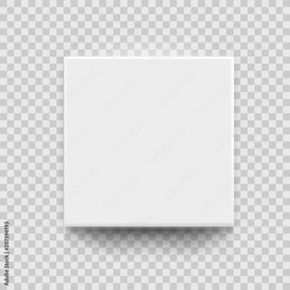 3D White Box Top View With Shadow Stock Vector | Adobe Stock