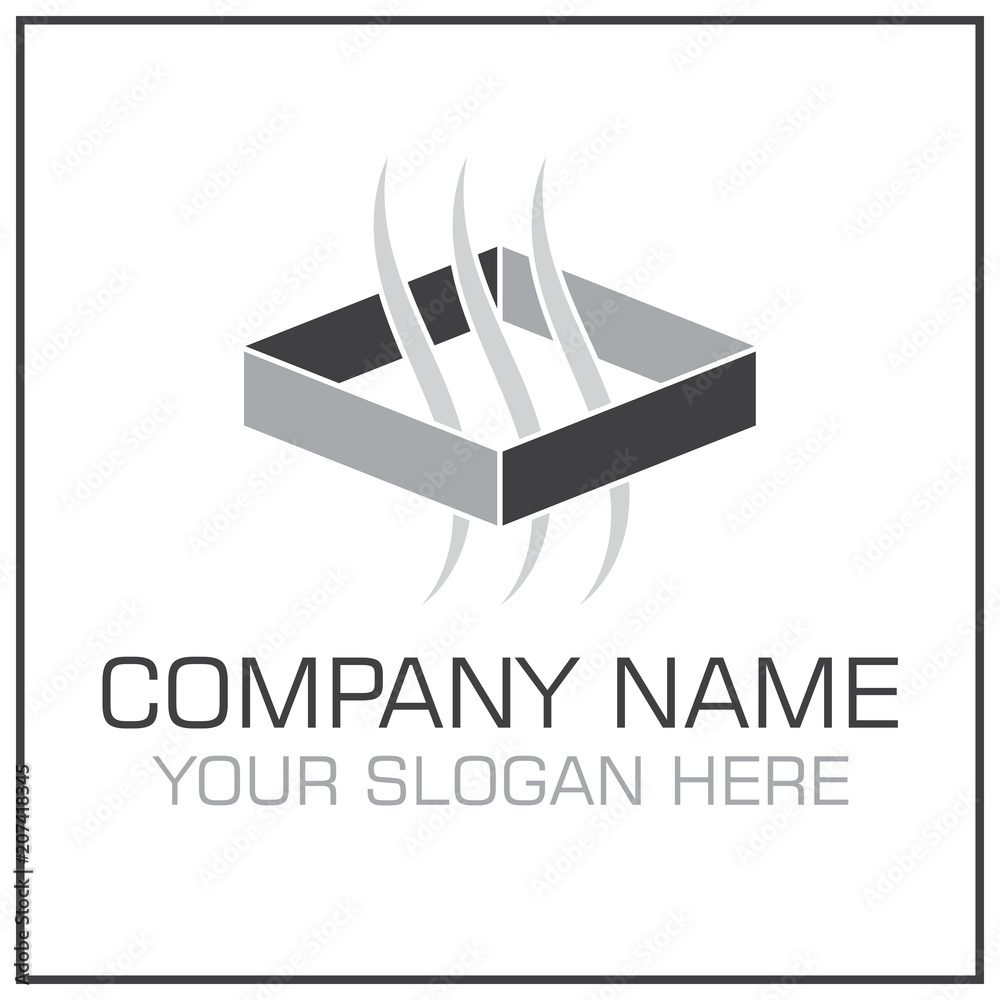 Ventilation / Air Transfer System Vector Logo for Conditioning Company ...