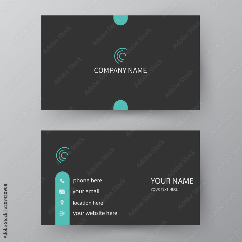 Vector business card. Visiting card for business and personal use ...