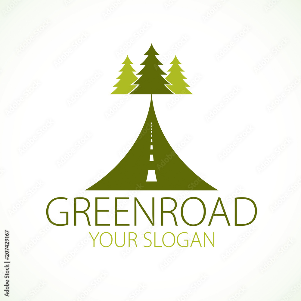 Country road highway vector perfect design illustration or logo. The ...