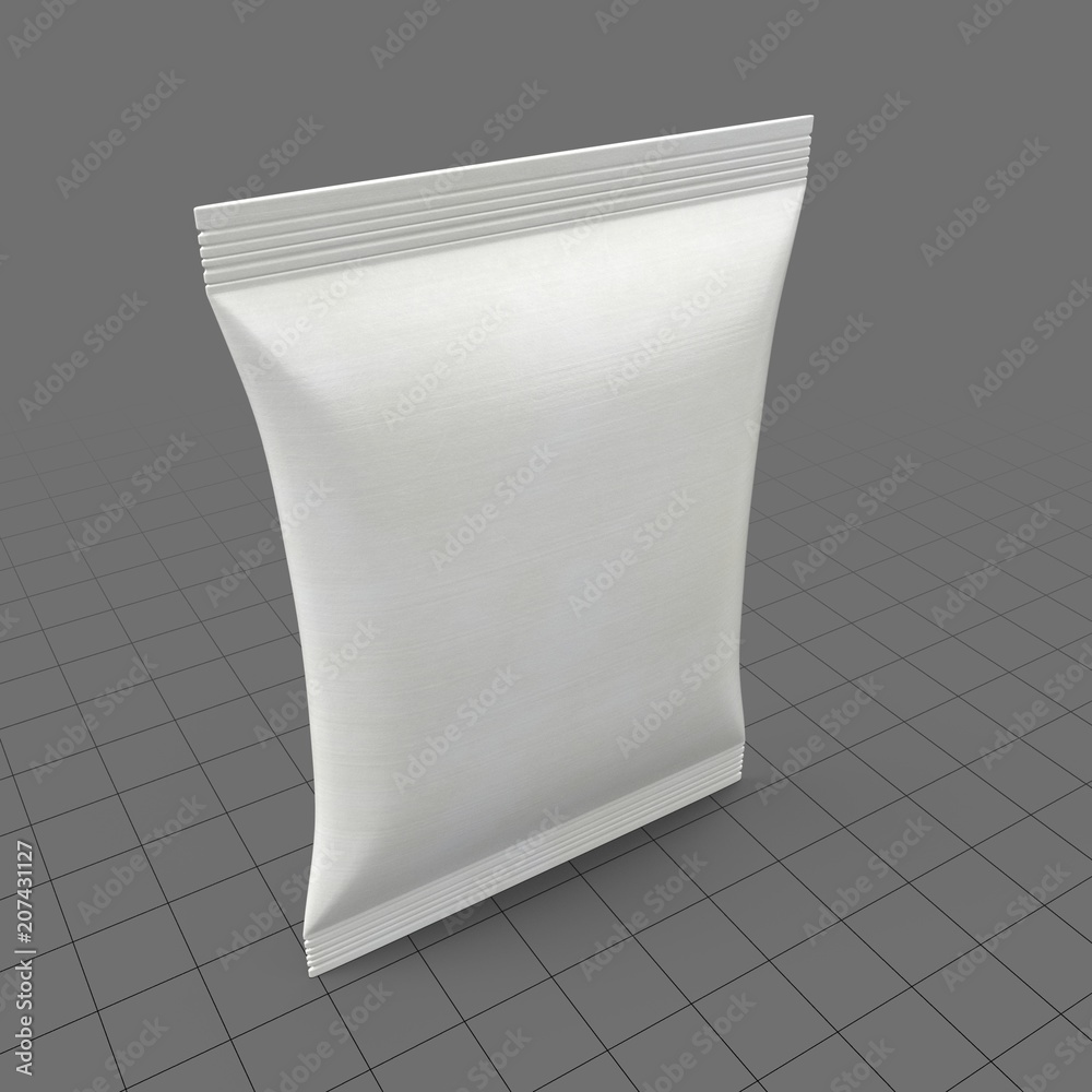 Blank snack packet Stock 3D asset | Adobe Stock