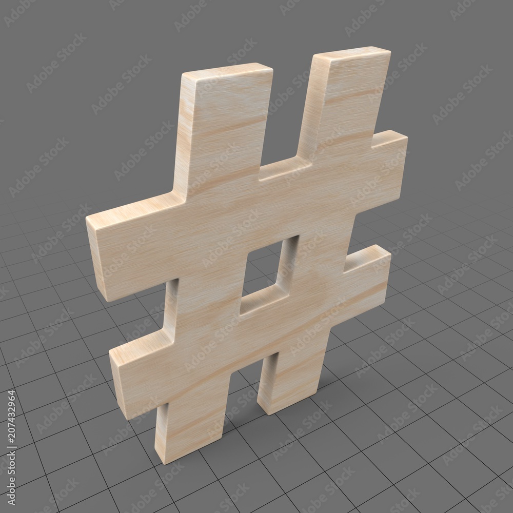 Hashtag symbol Stock 3D asset | Adobe Stock