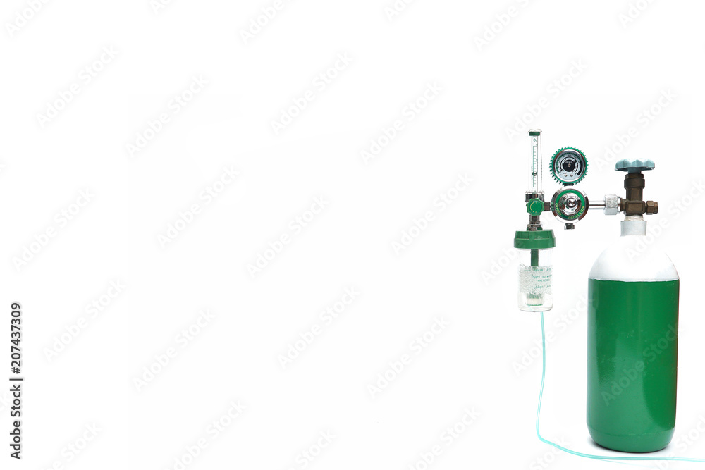 Equipment medical Oxygen tank and Cylinder Regulator gauge.Control ...