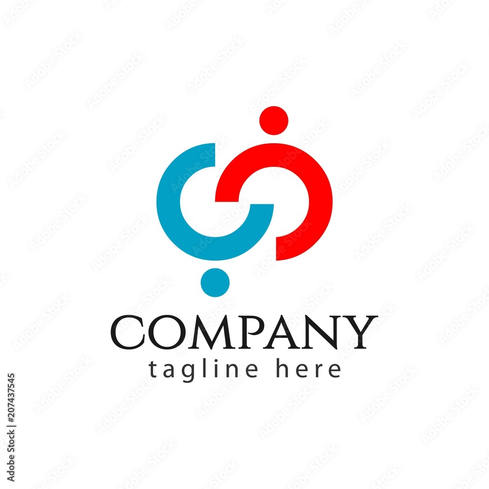 CC Company Logo Vector Template Design Illustration Stock Vector ...