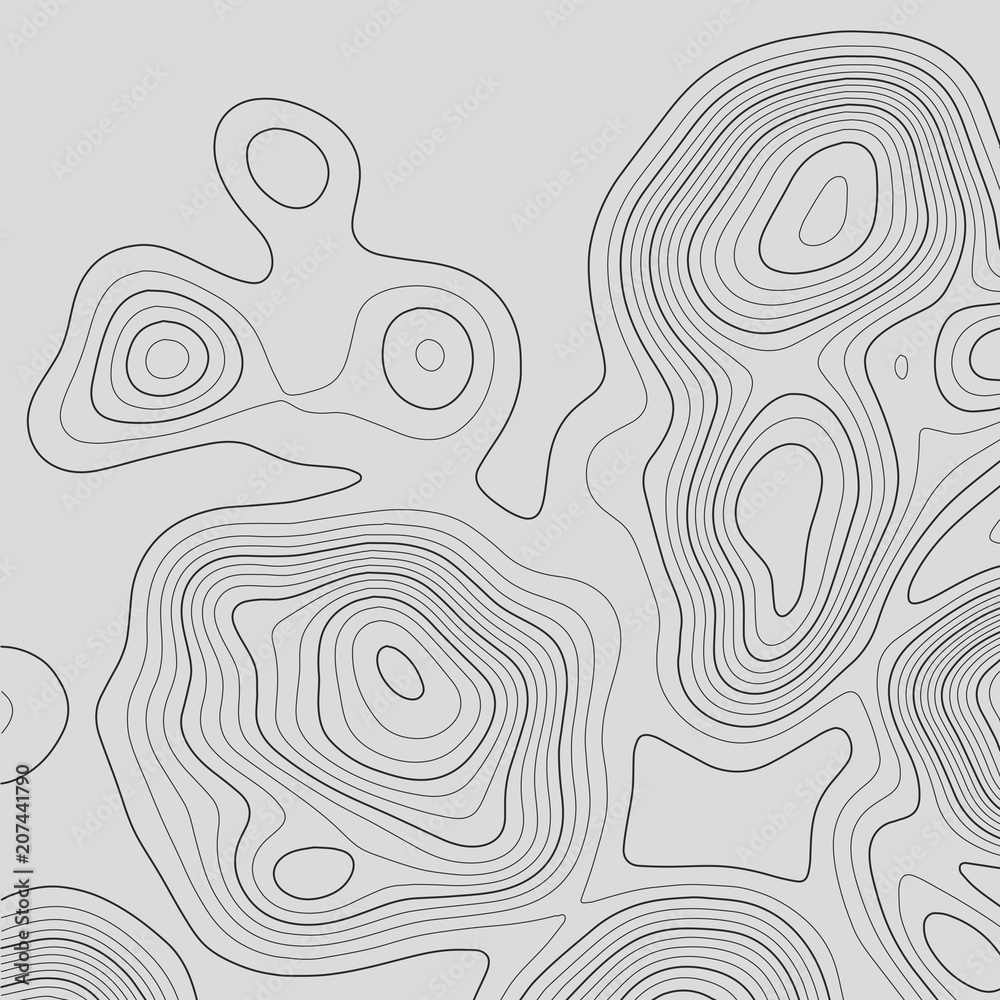 Topographic map. Topographical background. Linear graphics. Vector ...
