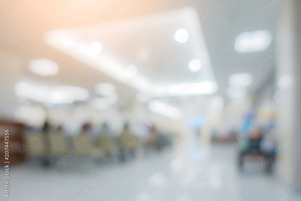 blur image background of reception area of hospital or clinic with ...