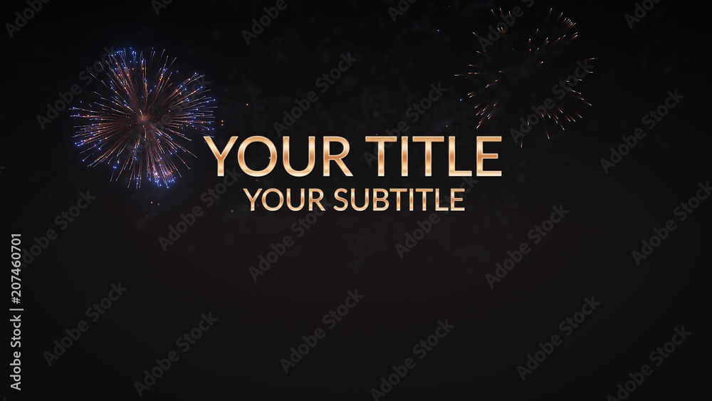 Fireworks Title Stock Template | Adobe Stock