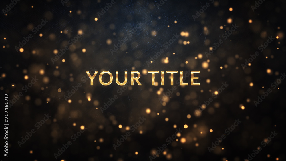Golden Glitter Title Stock Template | Adobe Stock