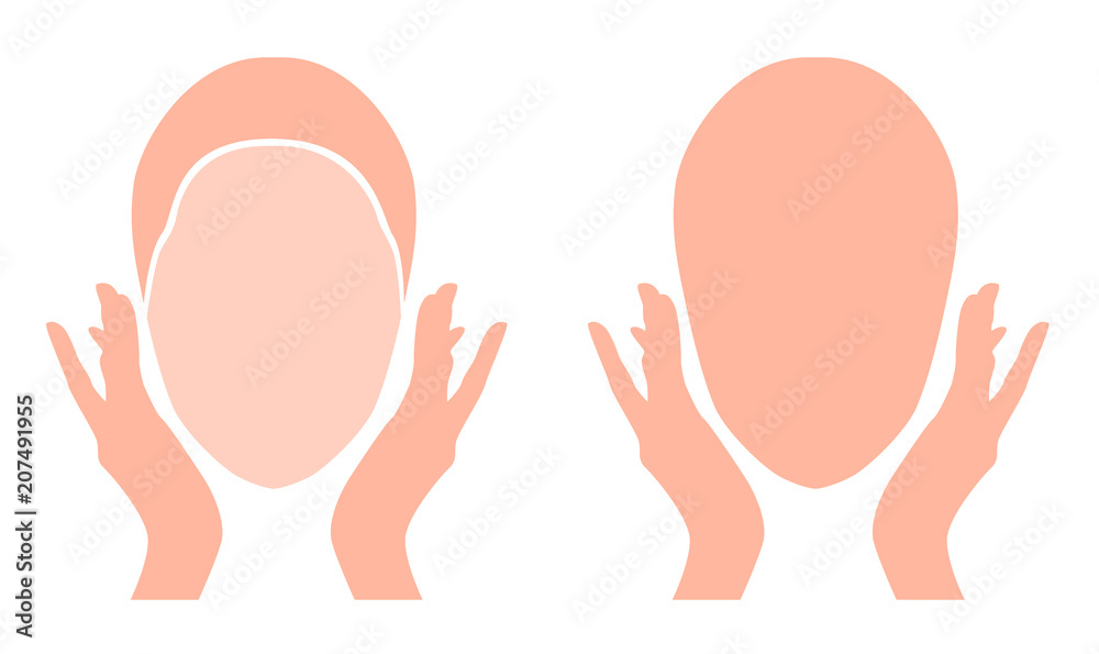 skin vector logo , dark skin turn to bright skin Stock Vector | Adobe Stock