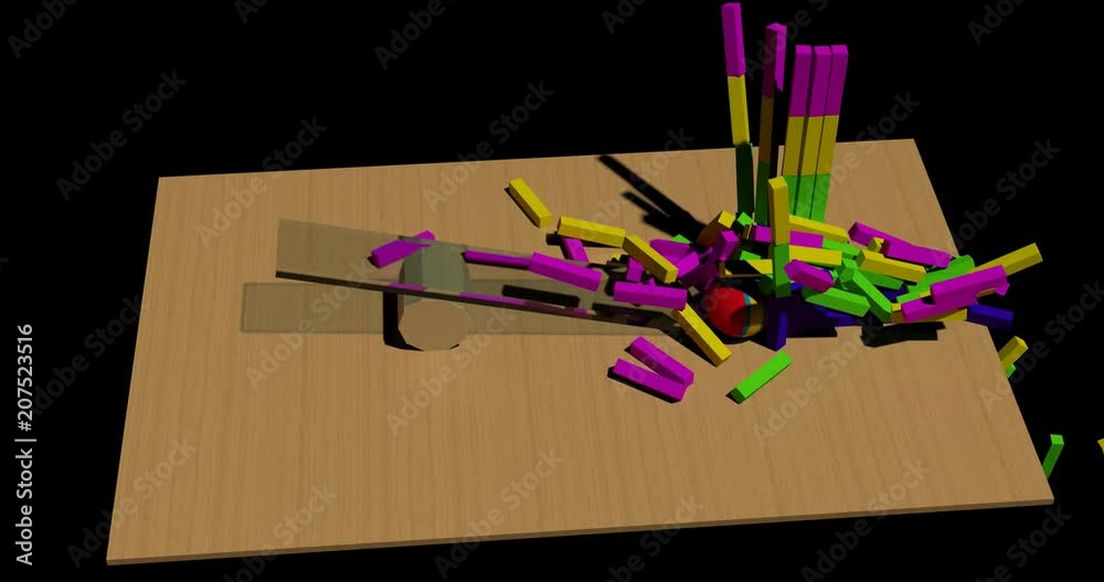Rubber ball hits bars, cg animation on transparent background, PNG ...