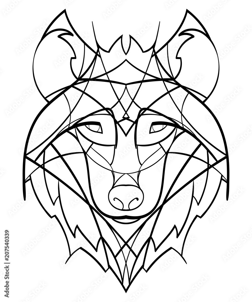 Elemental Wolf Tattoo