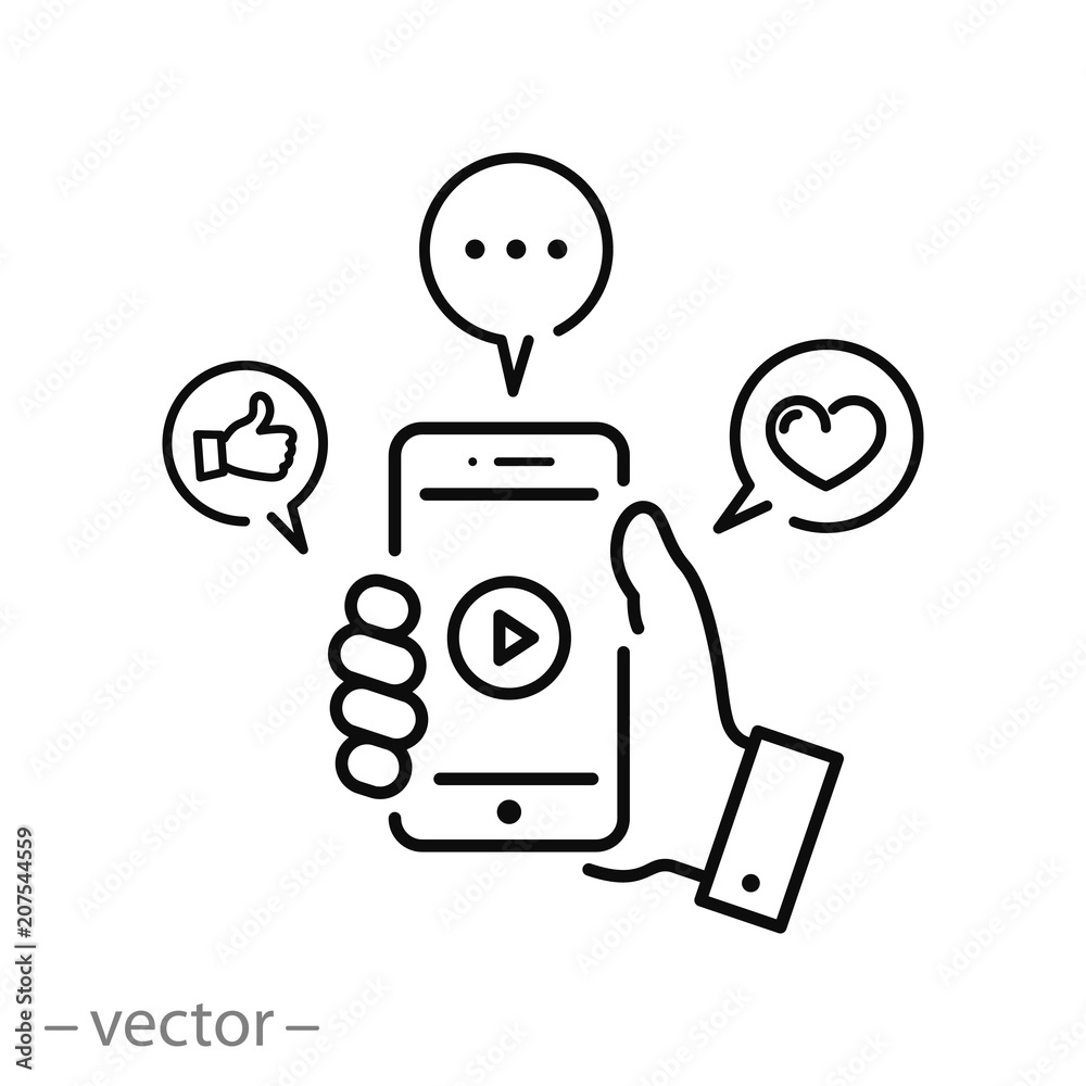 video, selfie icon vector Stock Vector | Adobe Stock