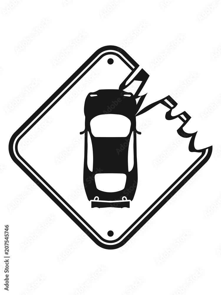 gefahr achtung aufpassen schild vorsicht warnung sportauto auto raser ...