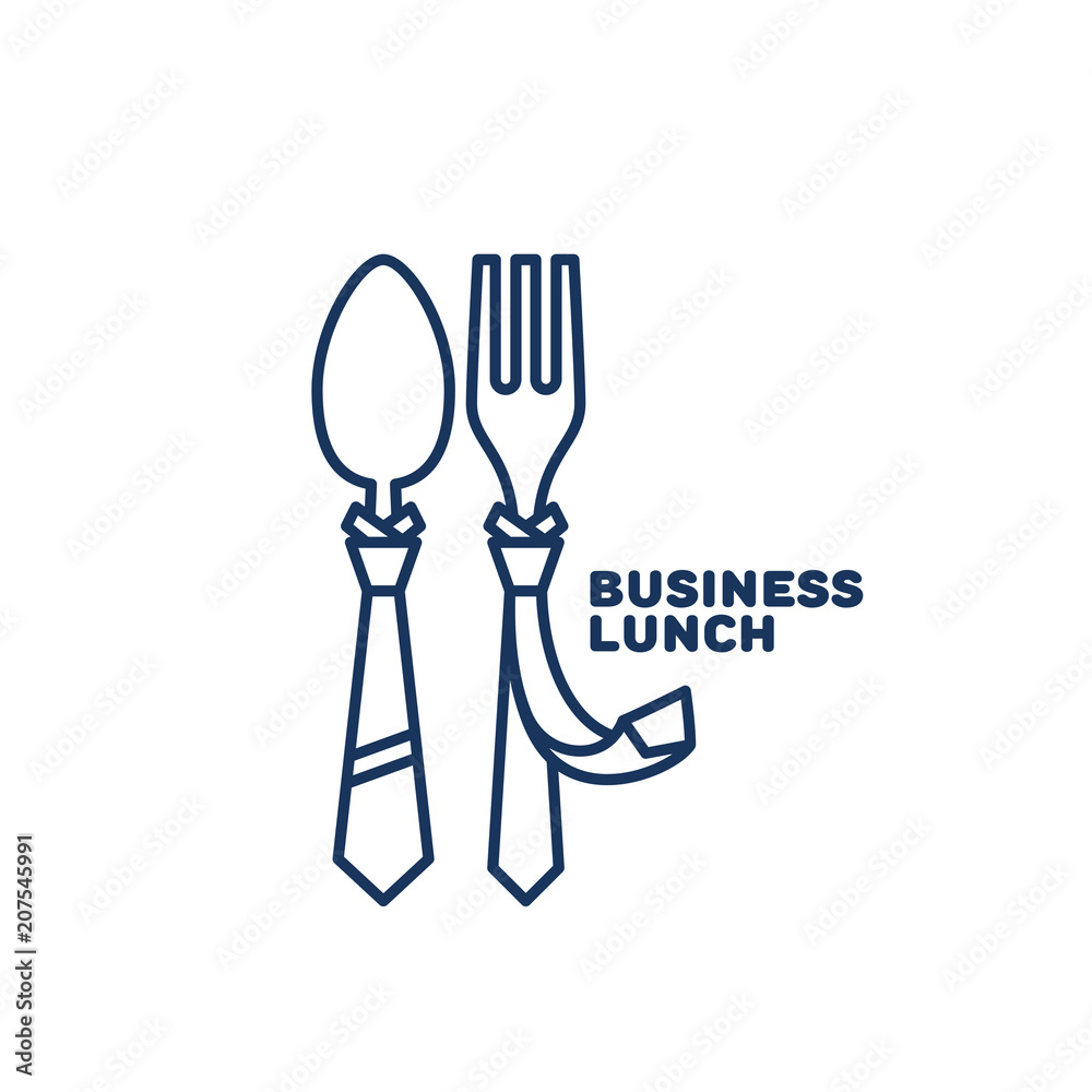Business lunch logo Stock Vector | Adobe Stock