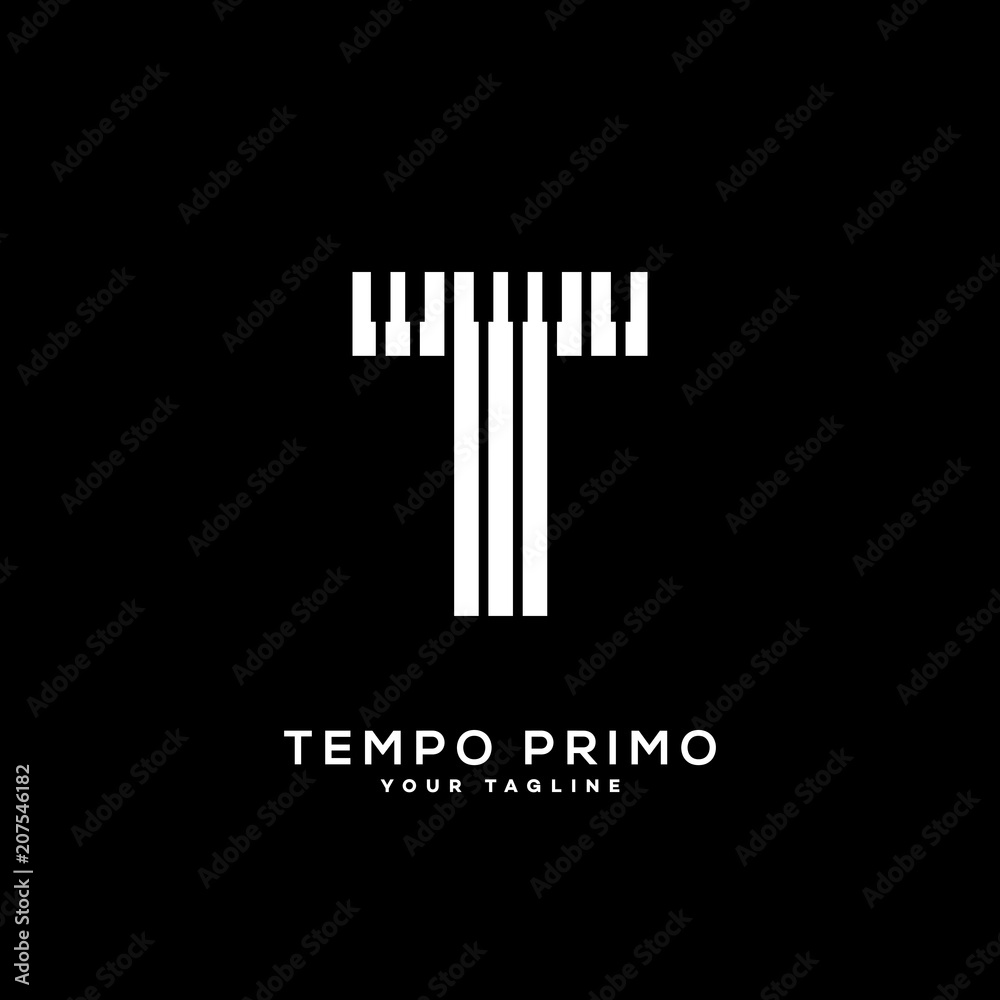 Music letter t Stock-Vektorgrafik | Adobe Stock